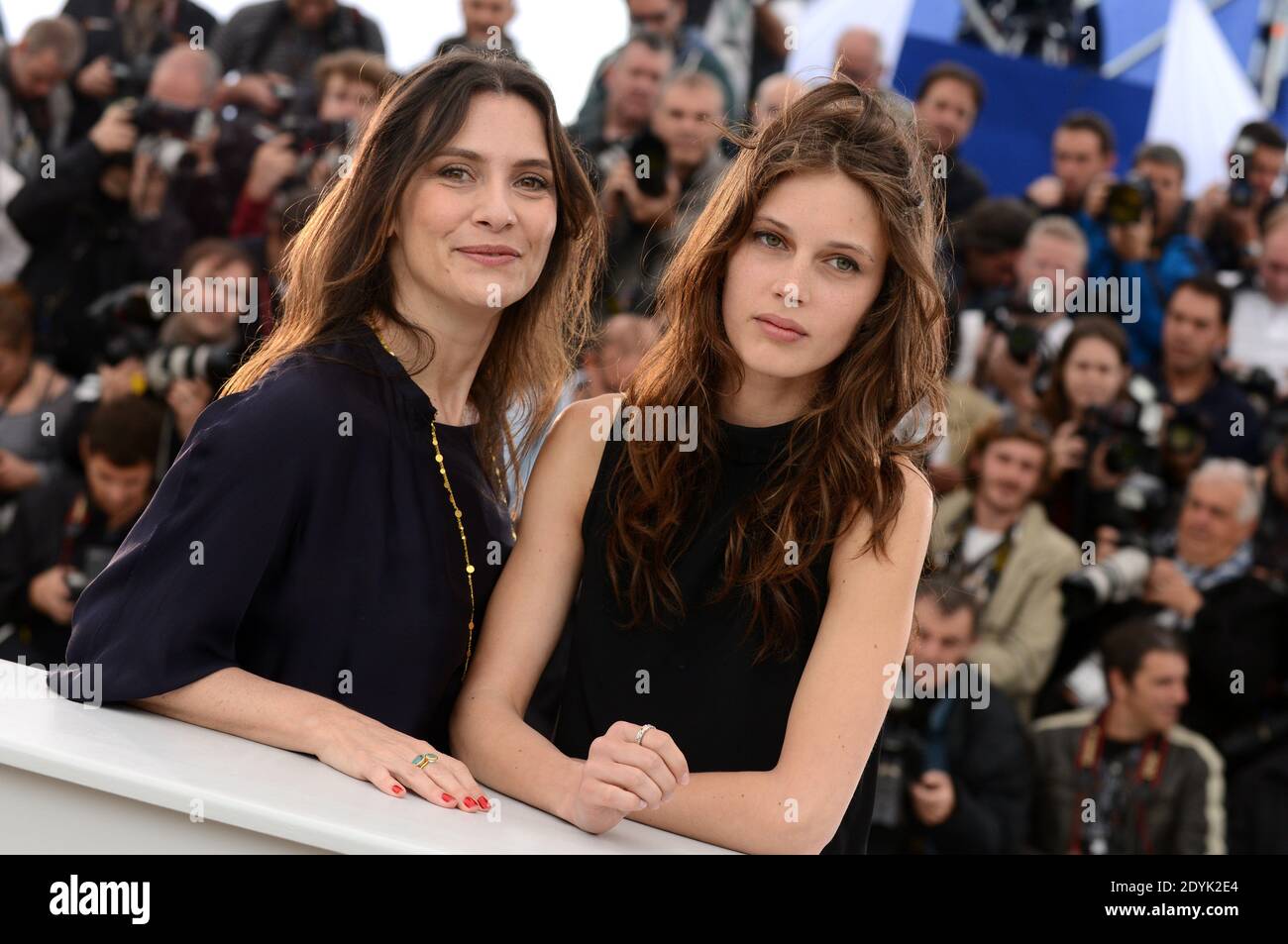 Geraldine Pailhas, Marine Vacth posing at the photocall of Jeune Et ...