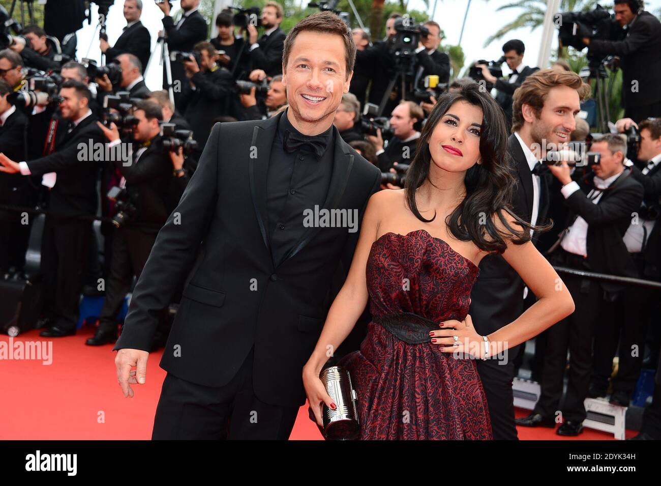 Stephane Rousseau and his wife arriving at the screening of the movie ...