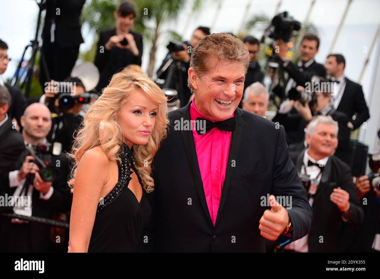 David Hasselhoff and Hayley Roberts arriving at the screening of the ...
