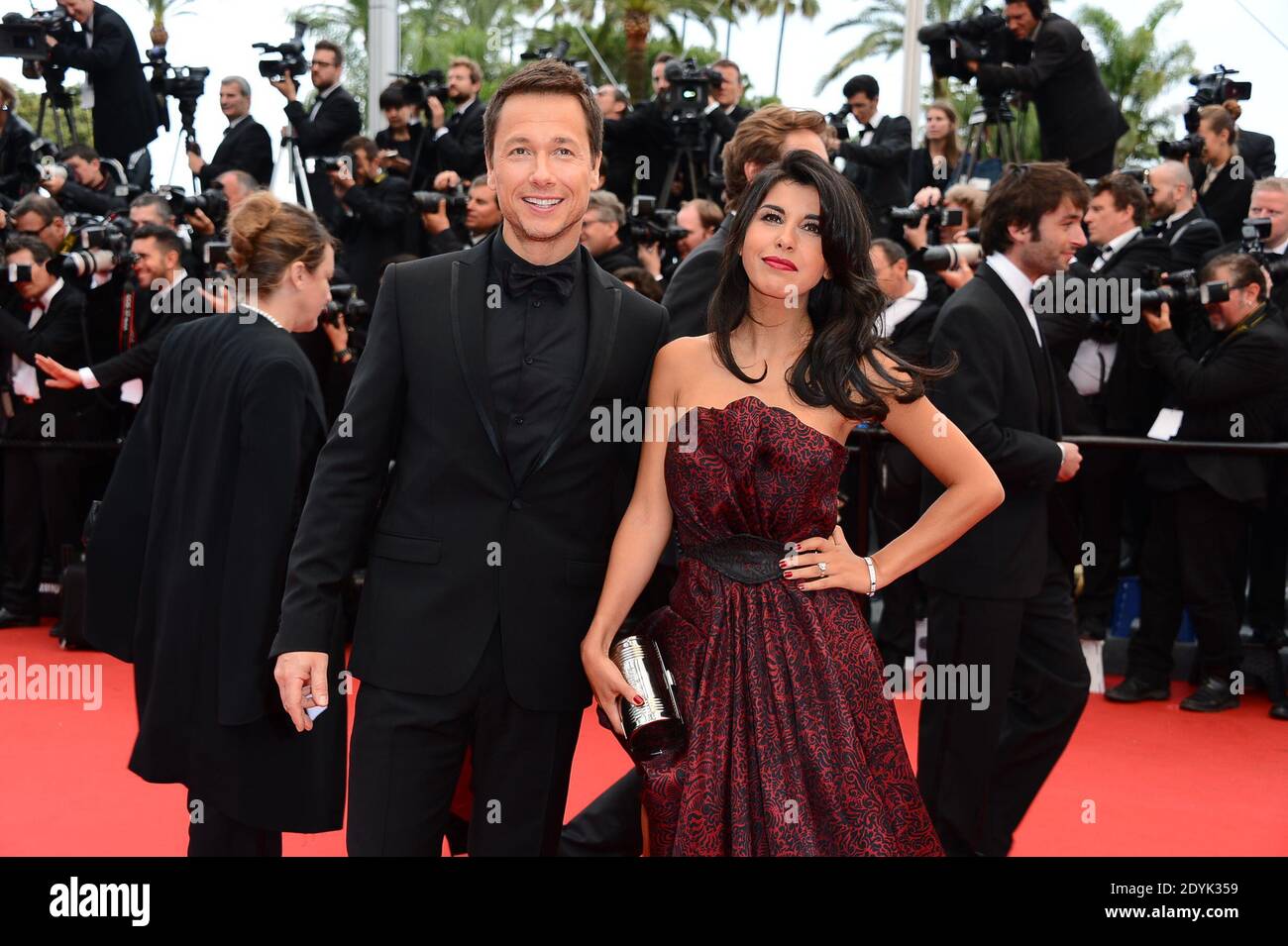 Stephane Rousseau and his wife arriving at the screening of the movie ...