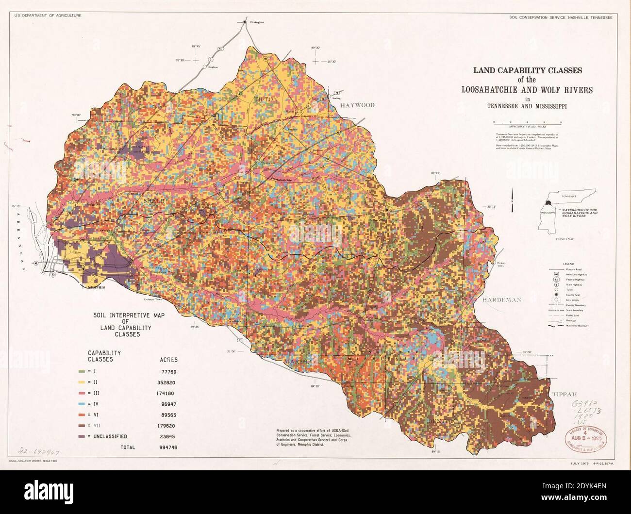 Land capability classes of the Loosahatchie and Wolf Rivers in ...