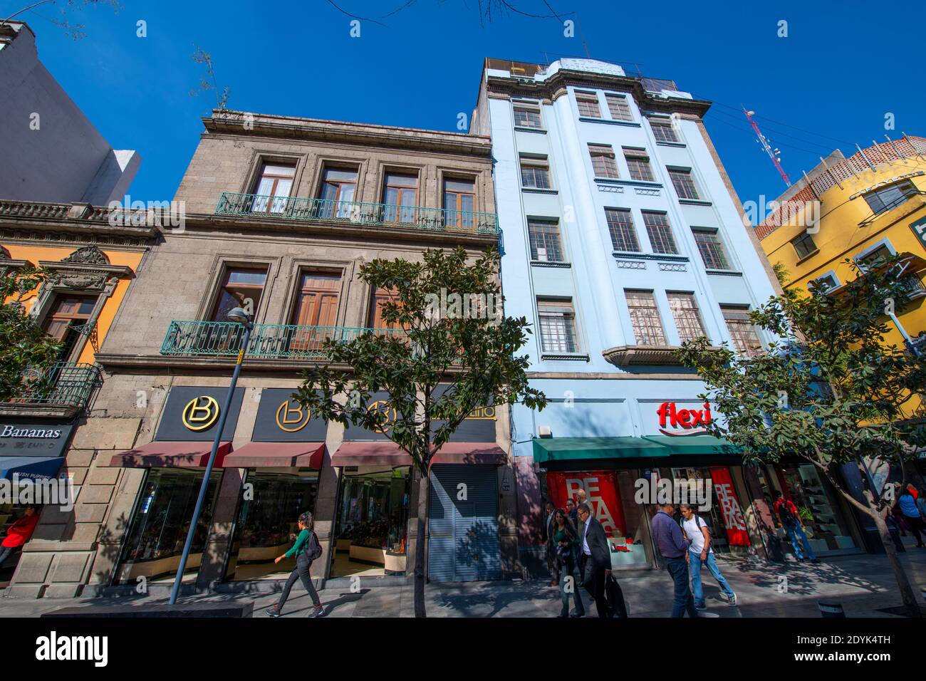 Historic buildings on Calle de Motolinia Street and Avenida 16 de ...