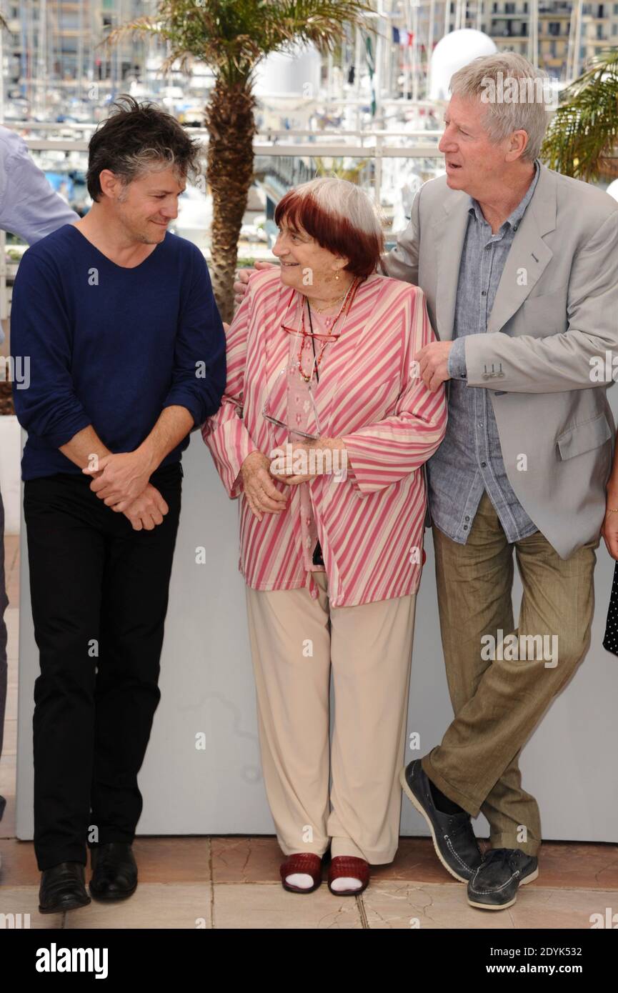 Eric Guirado, Agnes Varda and Regis Wargnier posing at the 'Jury Camera ...