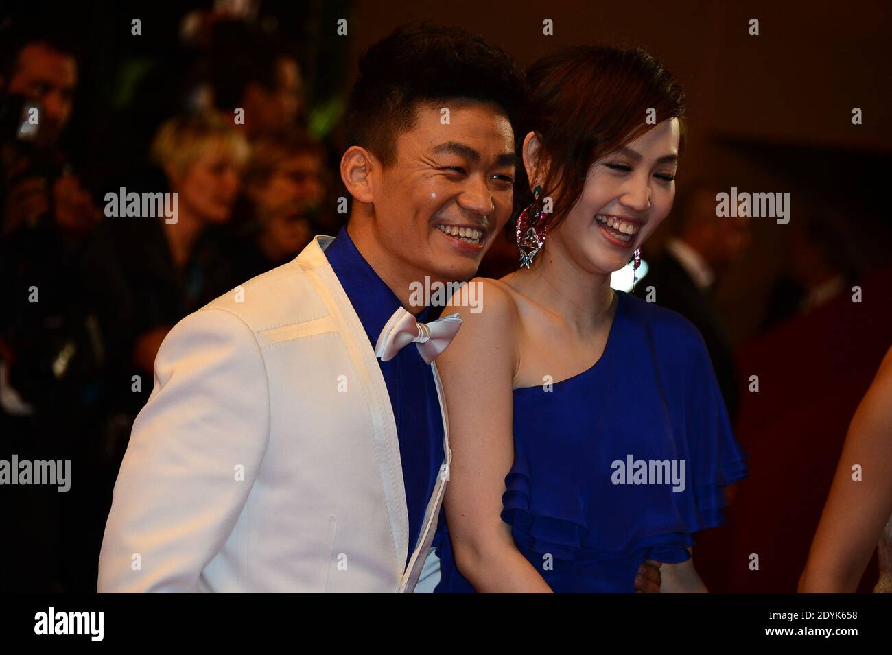 Meng Li, Baoqiang Wang arriving at the screening of the movie 'Tian Zhu ...