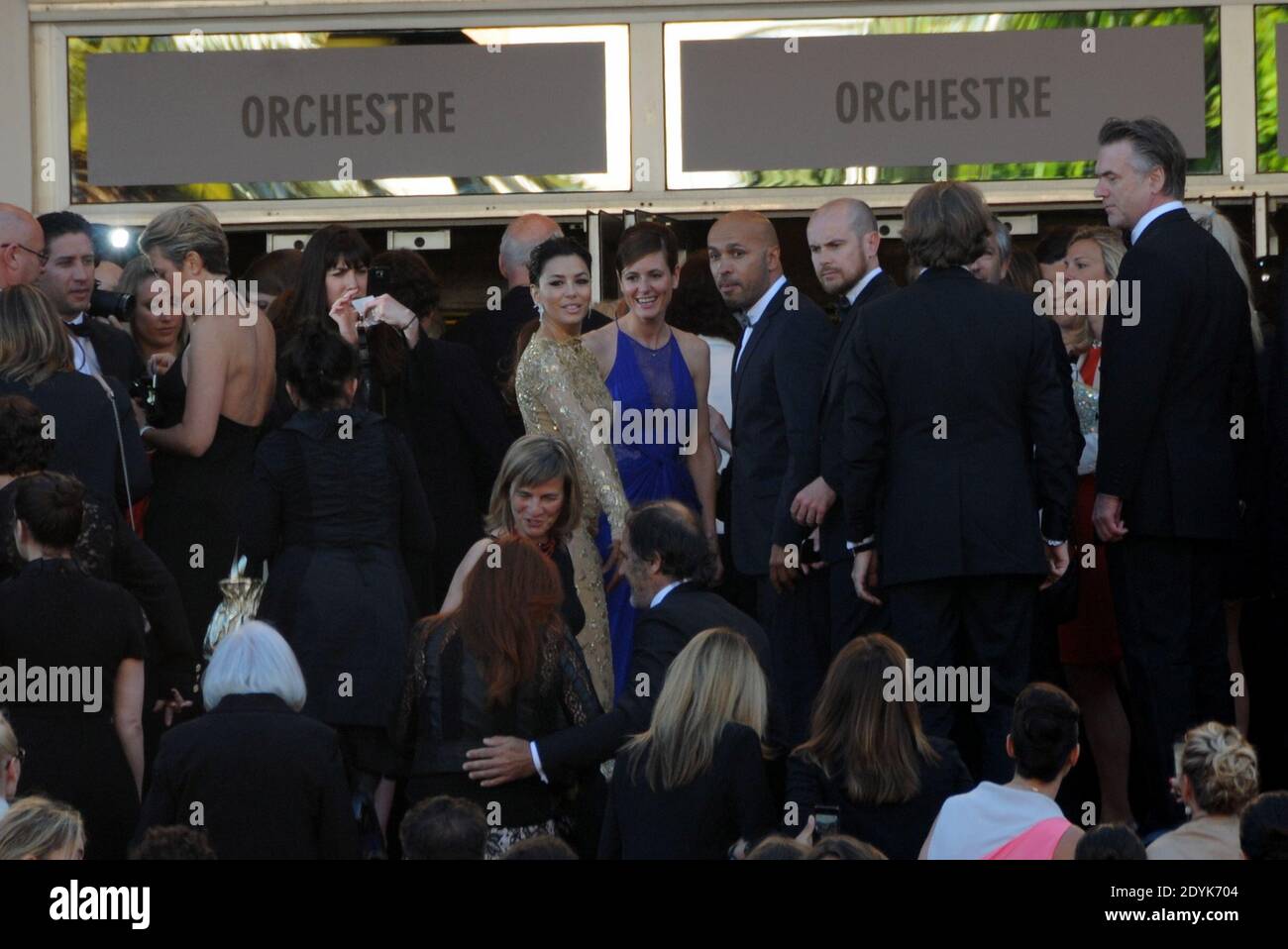 Eva Longoria and Eric Judor arriving for the screening of the movie 'Le ...