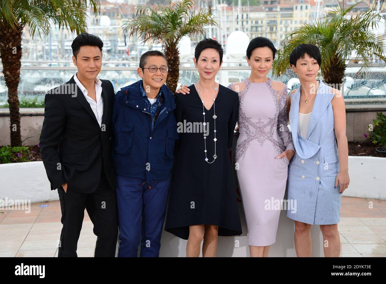 Flora Lau, Carina Lau and Kun Chen posing at Bends photocall held at ...