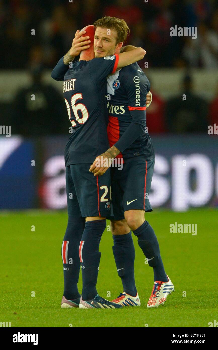 David Beckham crying after being replaced in his last game during the ...
