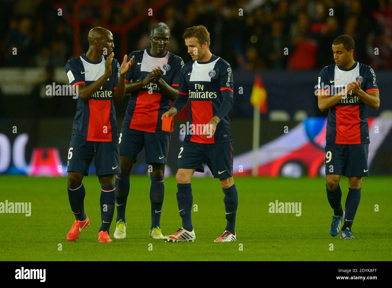 David Beckham crying after being replaced in his last game during the ...