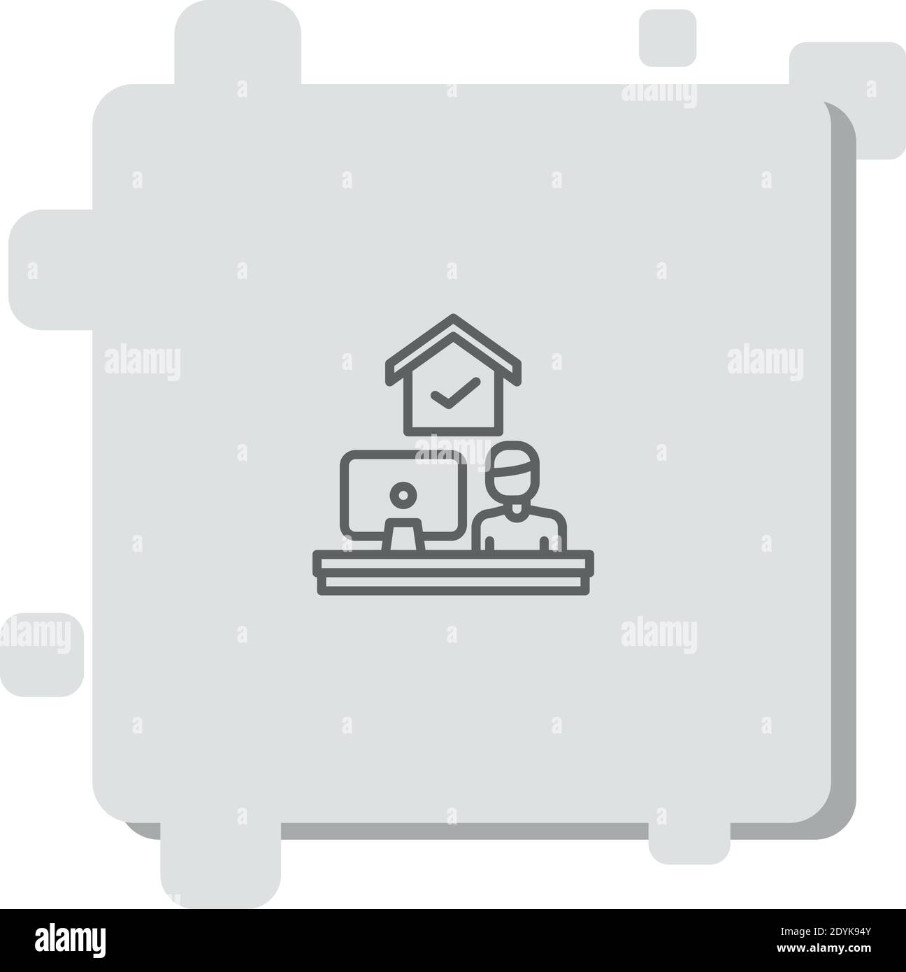 work from home vector icon modern simple vector illustration Stock ...