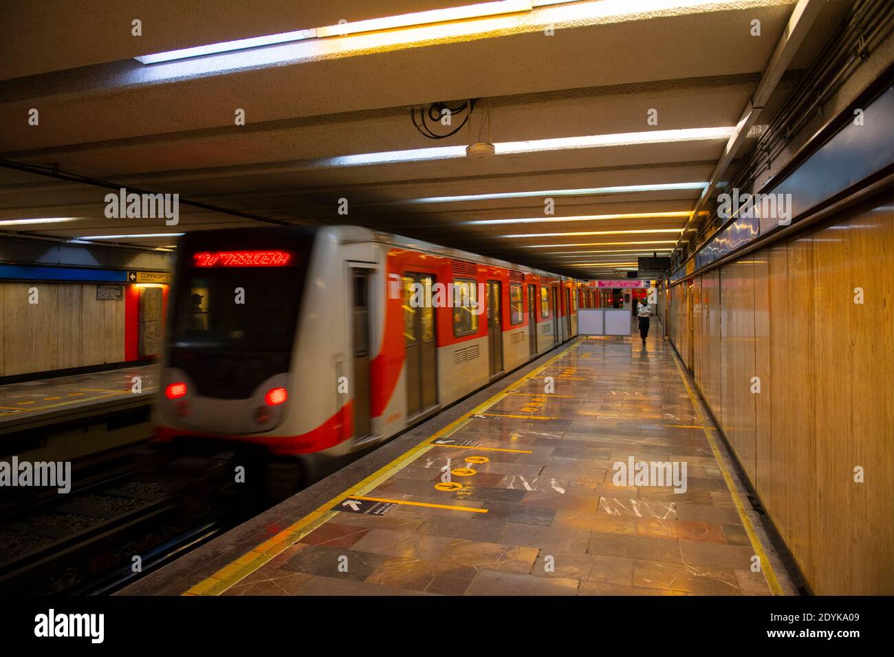 Mexico City Metro line 2 in Zocalo station at Historic center of Mexico ...