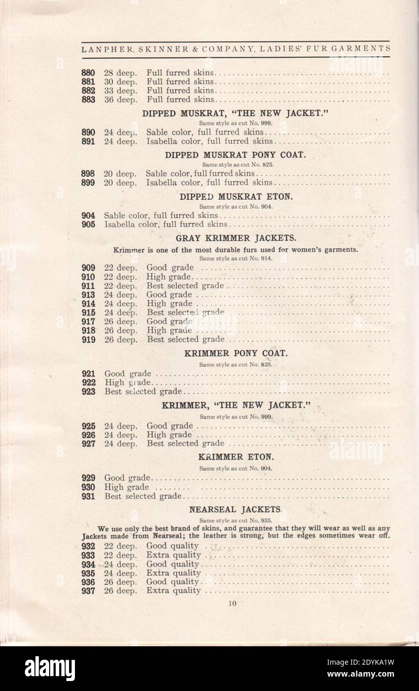 Lanpher Furs page 10 Stock Photo - Alamy