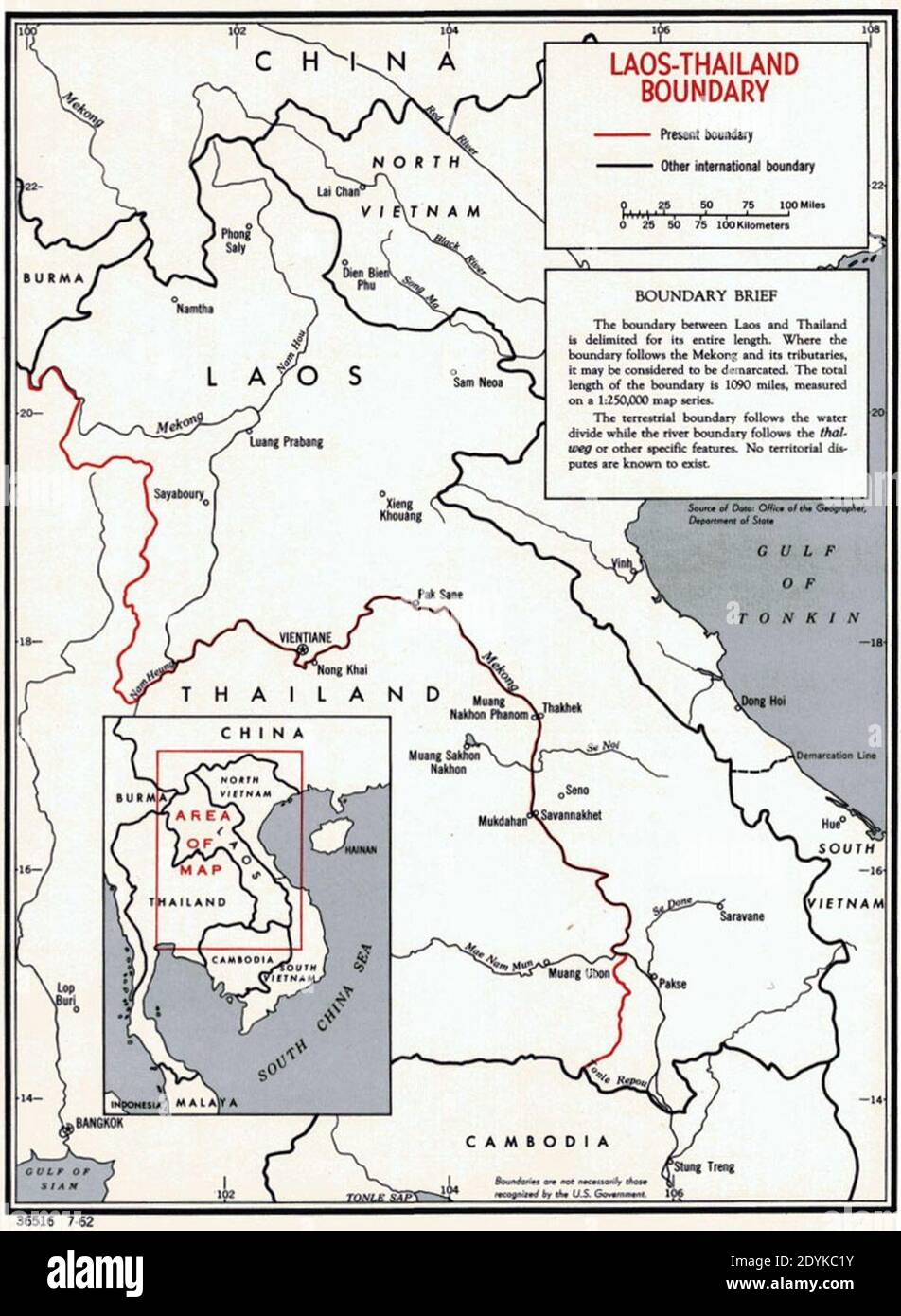 Laos - Thailand border Stock Photo - Alamy