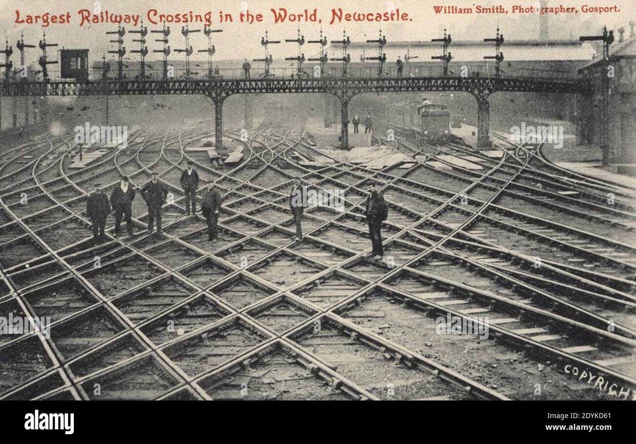 Largest Railway Crossing in the World, Newcastle Stock Photo - Alamy