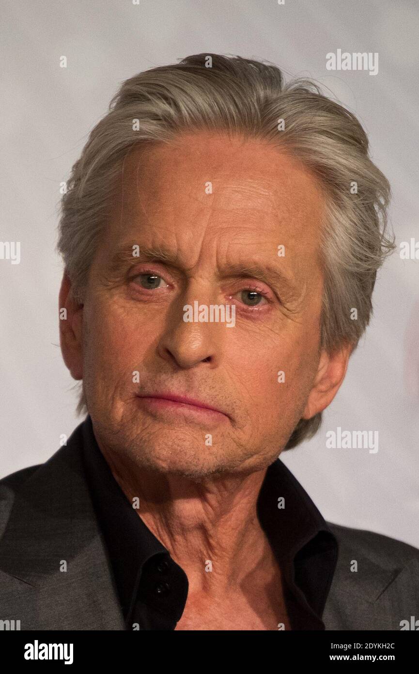 Michael Douglas attends the "Behind the Candelabra" press conference ...