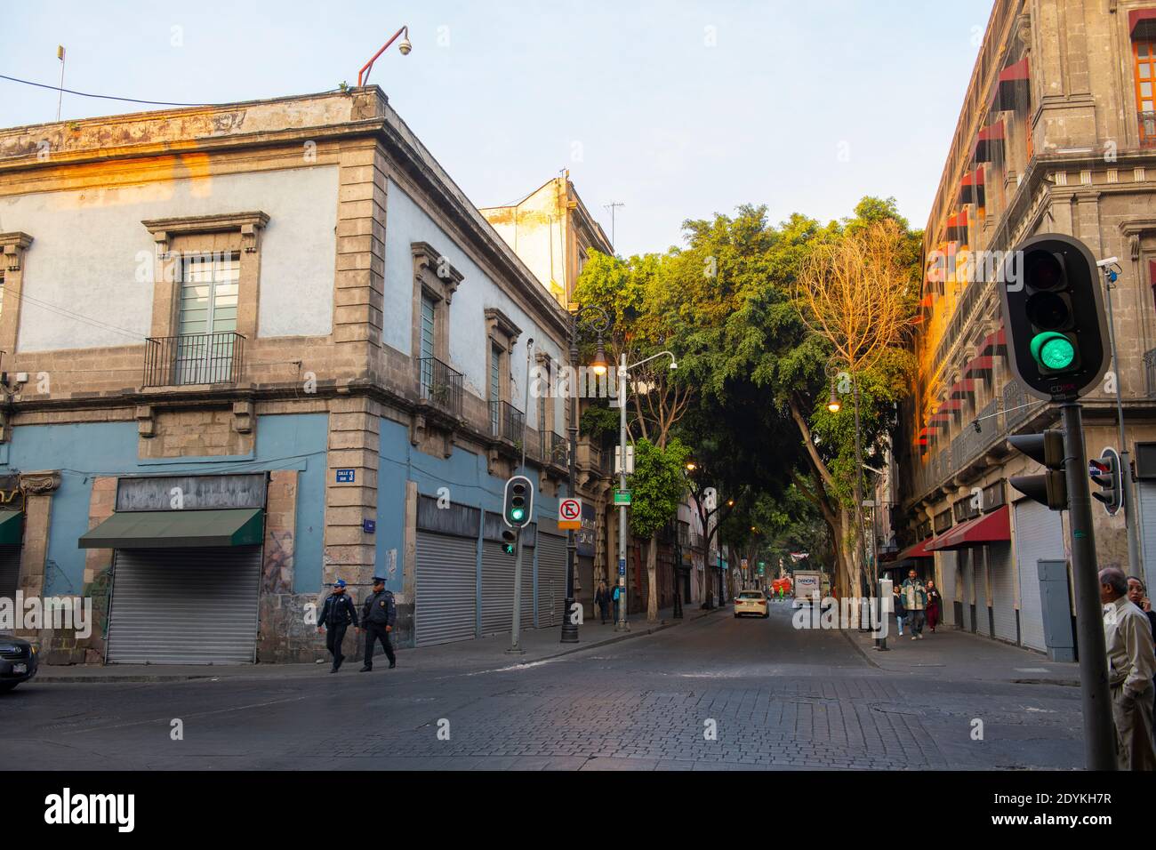 Historic buildings on Calle de Tacuba Street and Republica de Chile ...