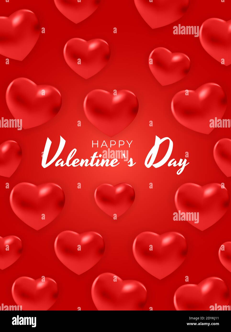 Valentine's Day Background Design with Hearts.. Template for ...