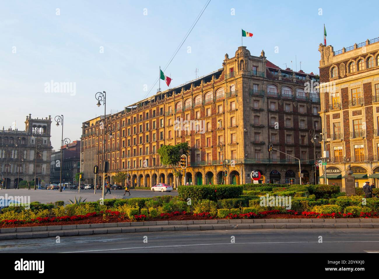 Historic buildings on Zocalo Constitution Square, Mexico City CDMX ...