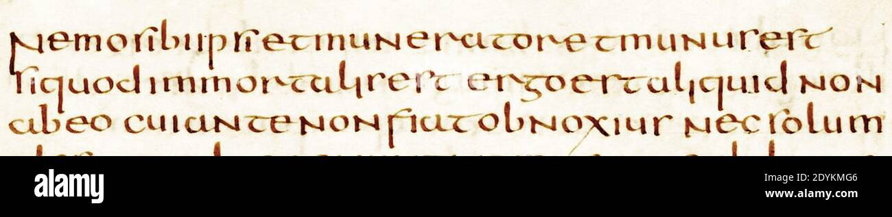 Latin semi-uncial in the Codex Basilicanus St. Petri Stock Photo - Alamy