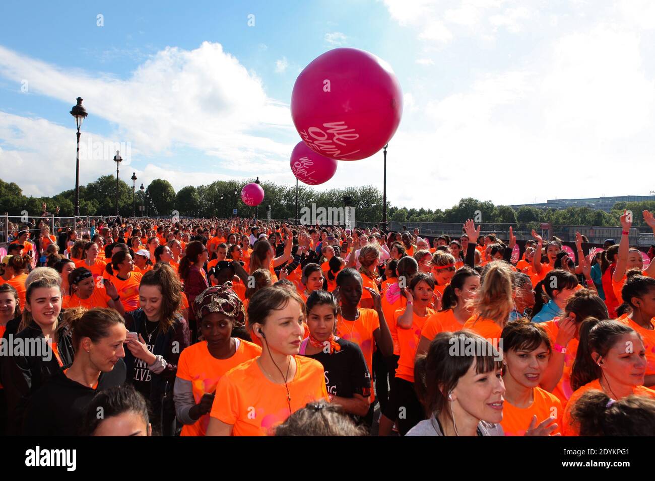 Runners attending the First Nike Cross "We Own The Night" in Paris, on ...