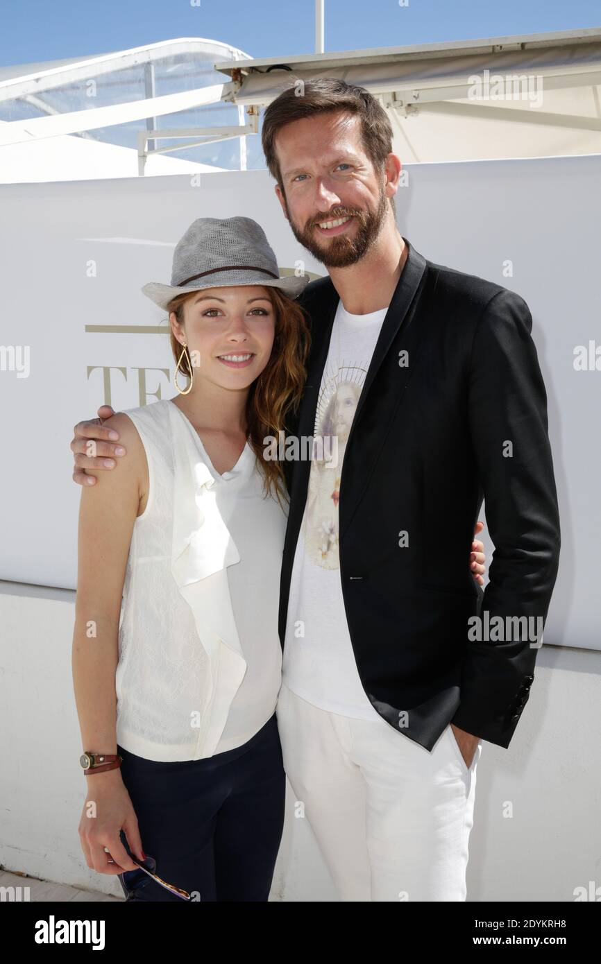 Dounia Coesens and Sam Bobino pose at Terrazza Martini during the 66th ...