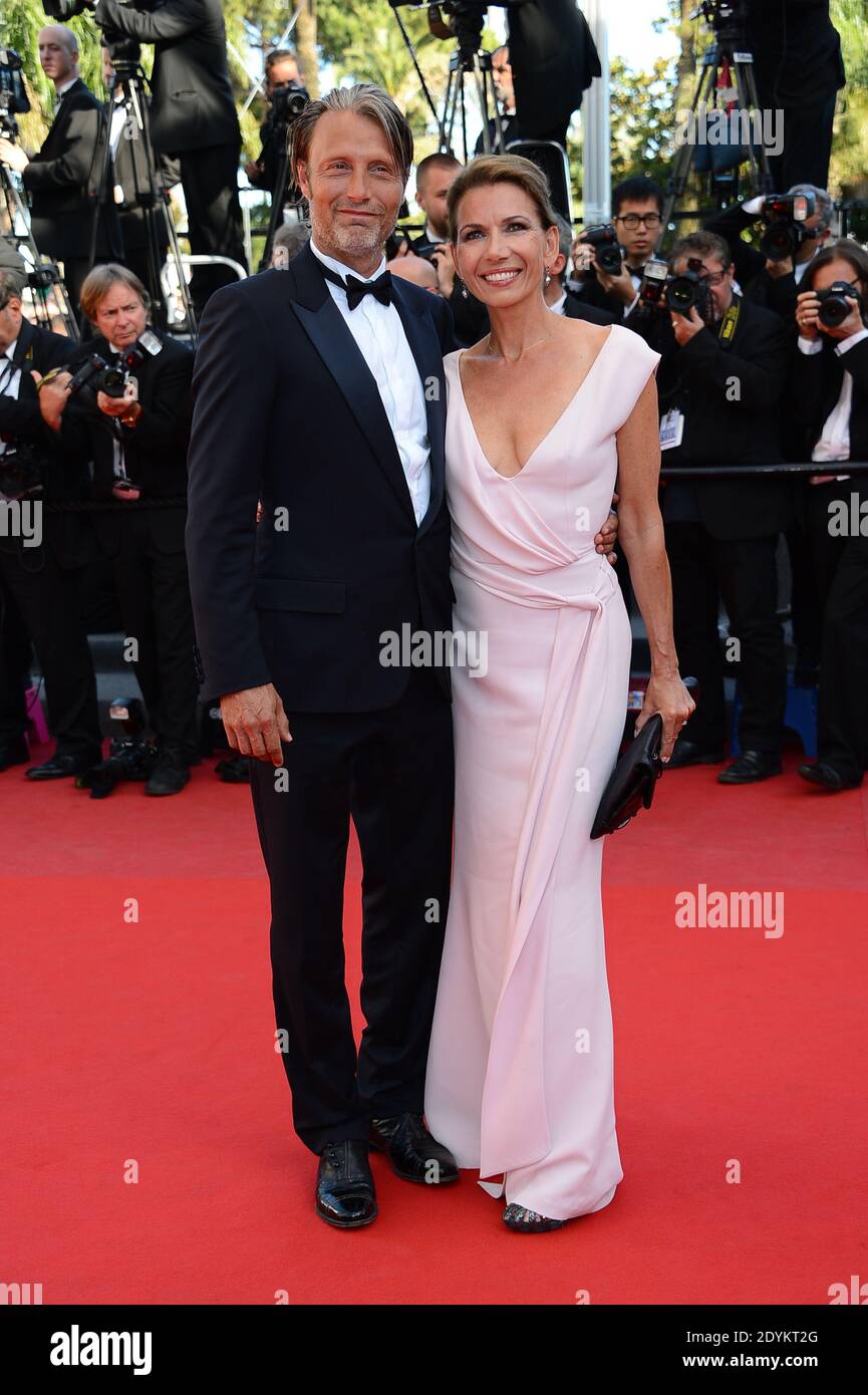 Mads Mikkelsen and Hanne Jacobsen arriving for Zulu screening and ...