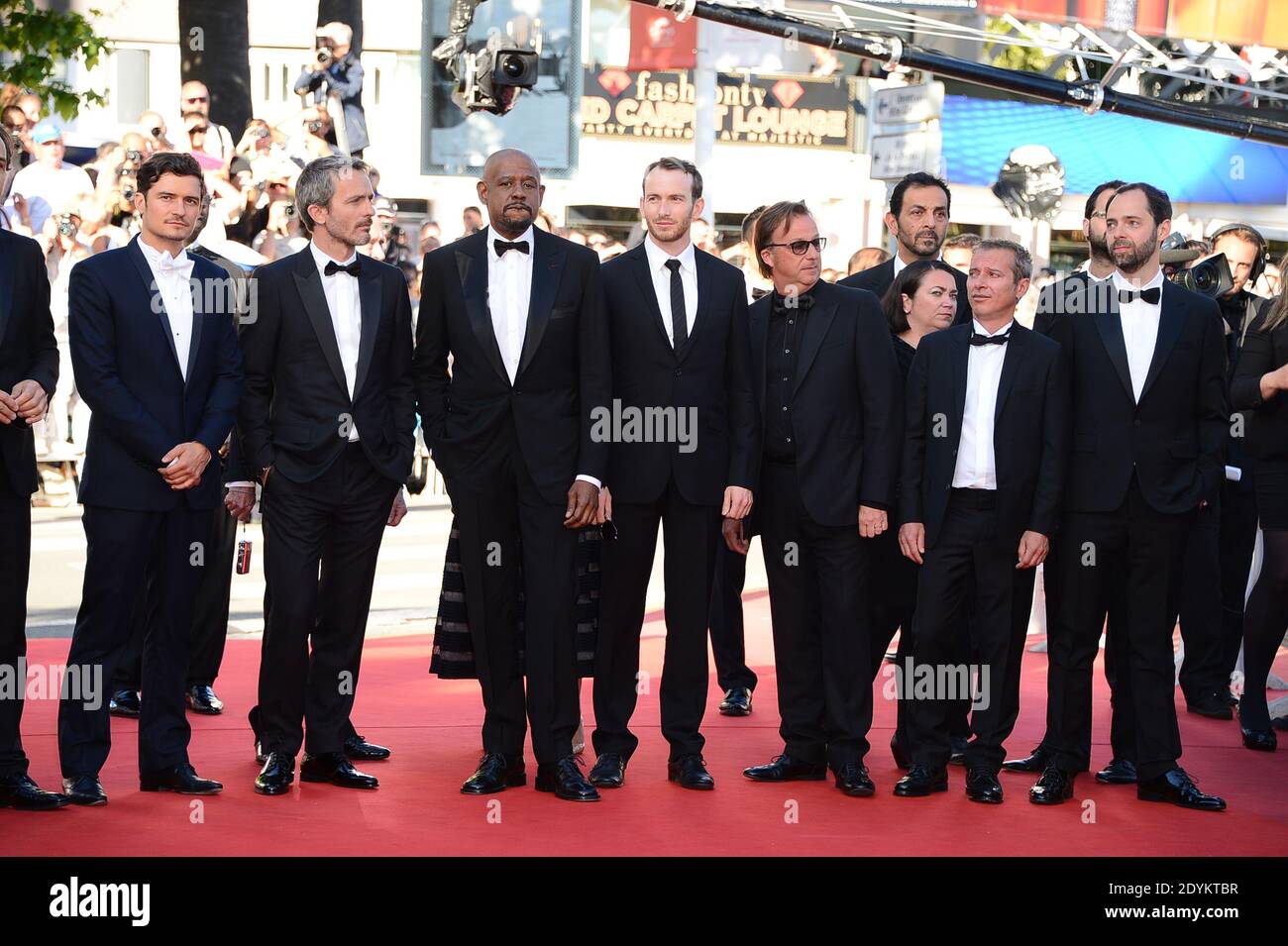 Actor Orlando Bloom, director Jerome Salle, actors Forest Whitaker and ...