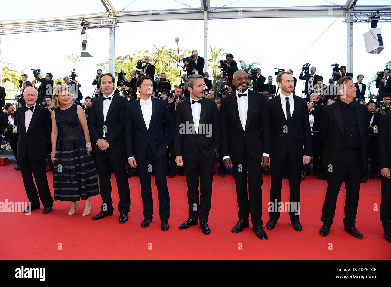 Actor Orlando Bloom, director Jerome Salle, actors Forest Whitaker and ...