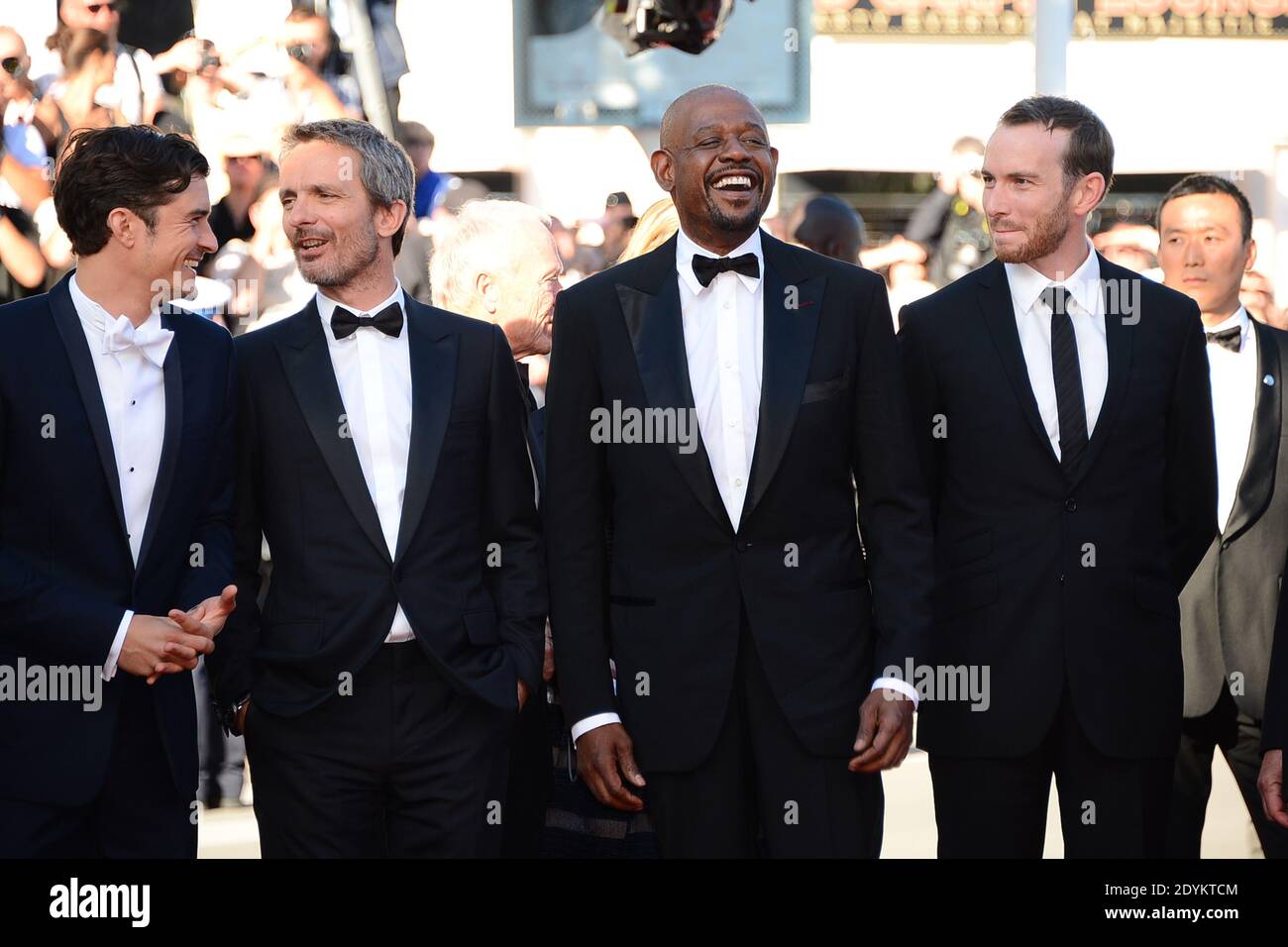 Actor Orlando Bloom, director Jerome Salle, actors Forest Whitaker and ...