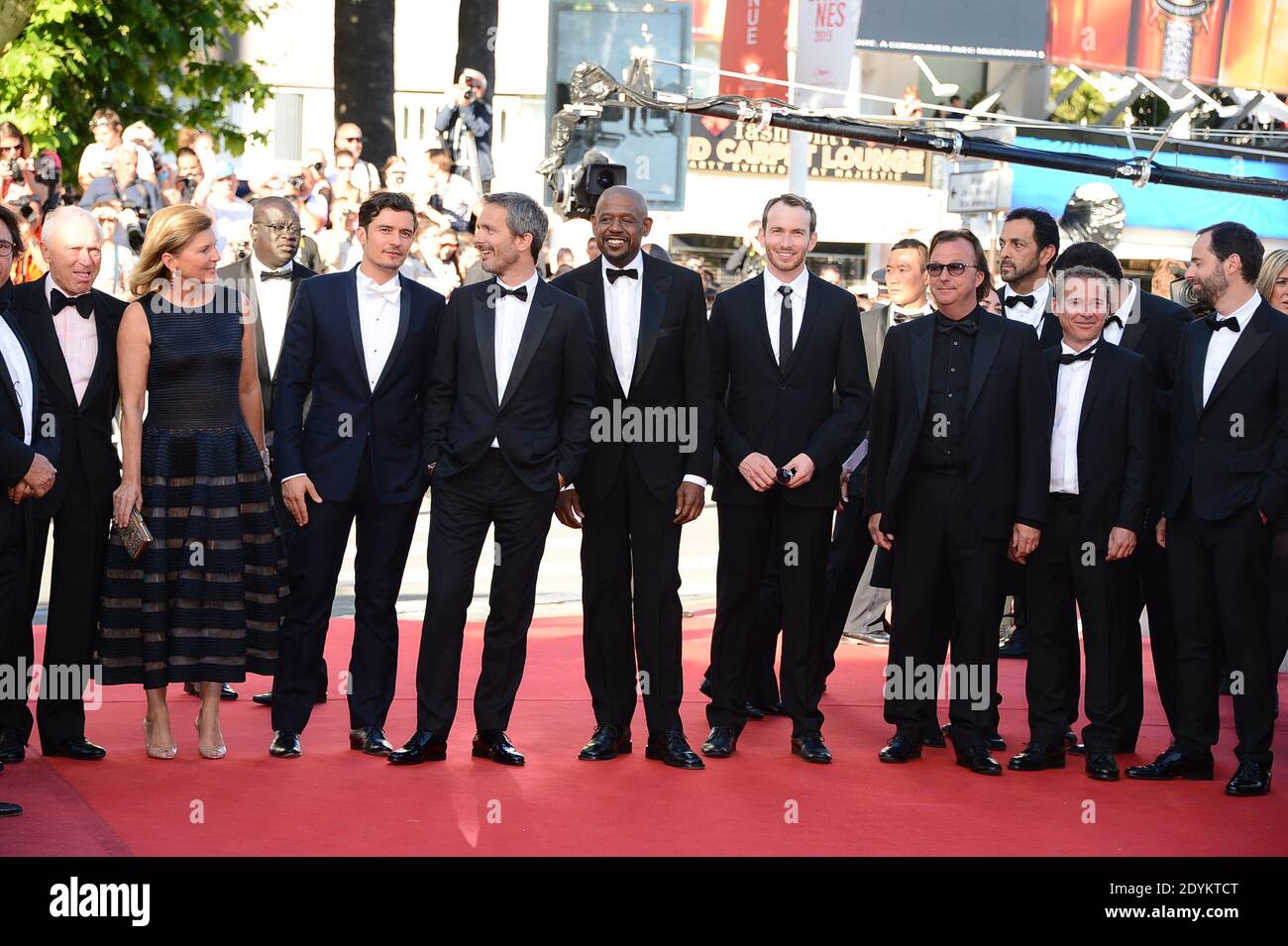 Actor Orlando Bloom, director Jerome Salle, actors Forest Whitaker and ...