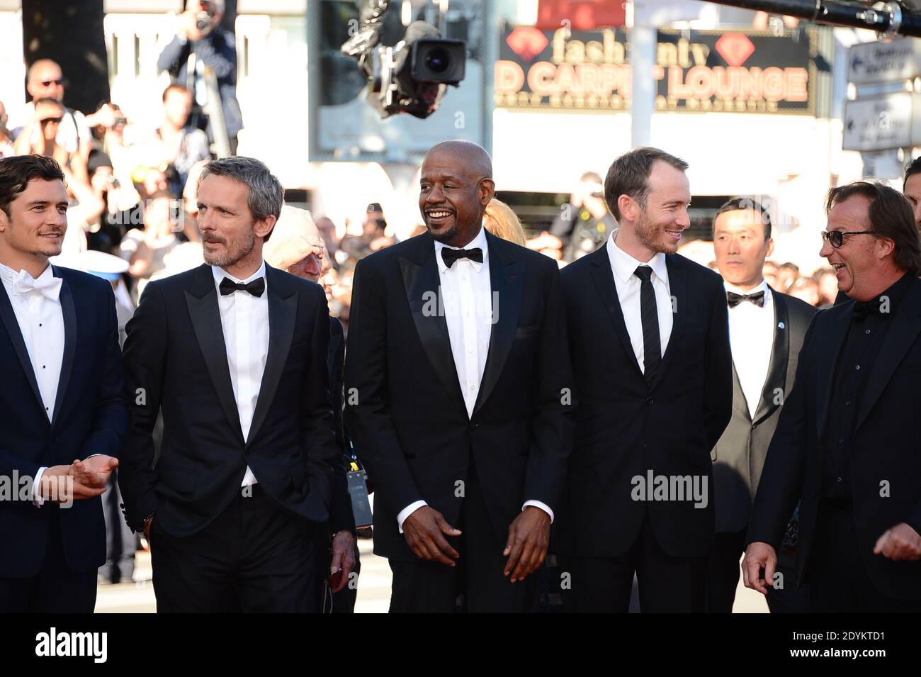 Actor Orlando Bloom, director Jerome Salle, actors Forest Whitaker and ...