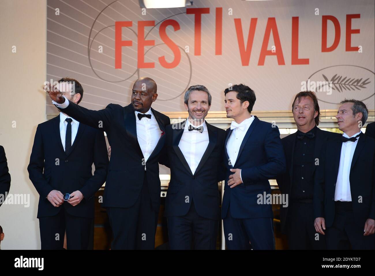 Actor Orlando Bloom, director Jerome Salle, actors Forest Whitaker and ...