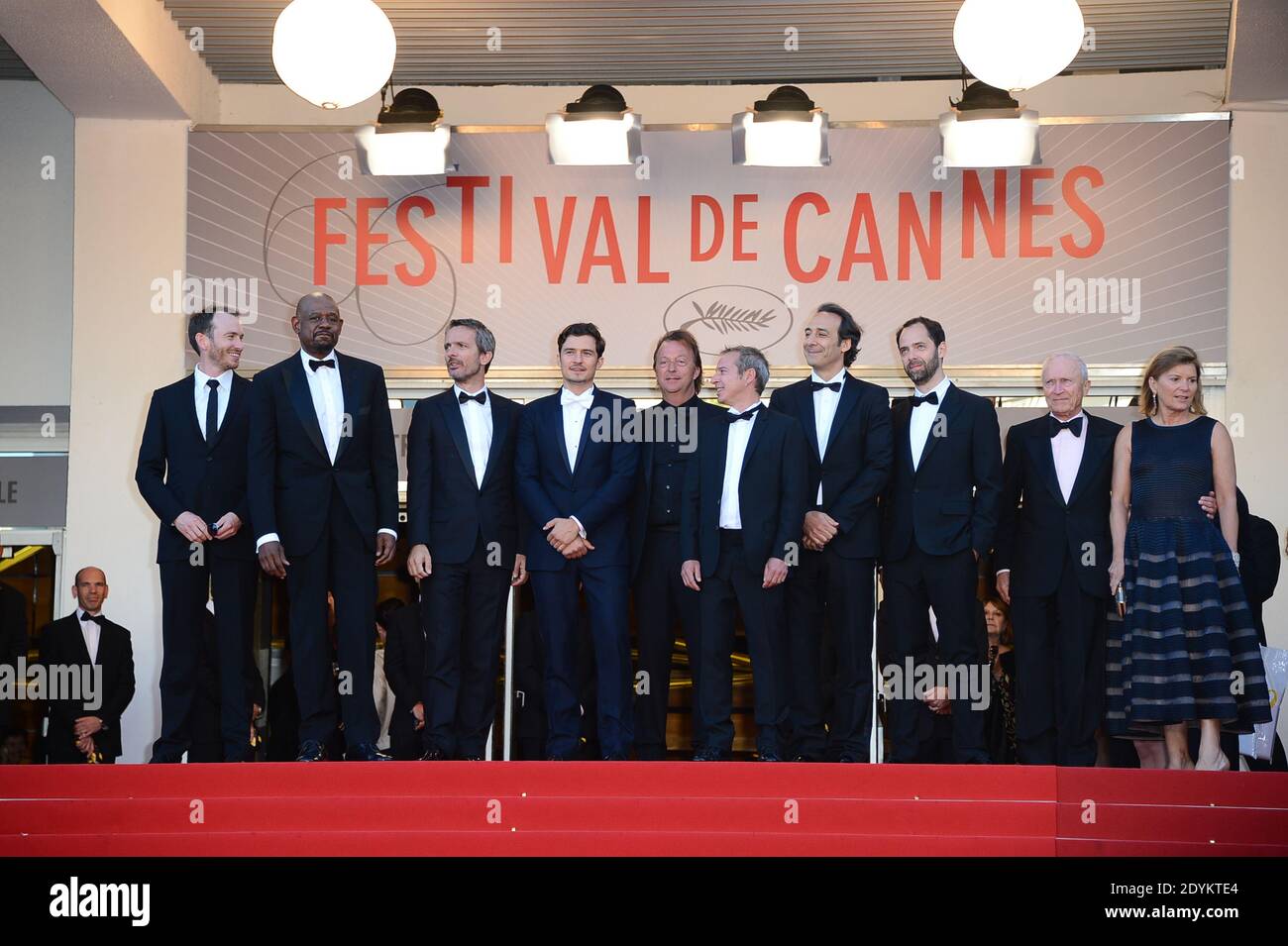 Actor Orlando Bloom, director Jerome Salle, actors Forest Whitaker and ...