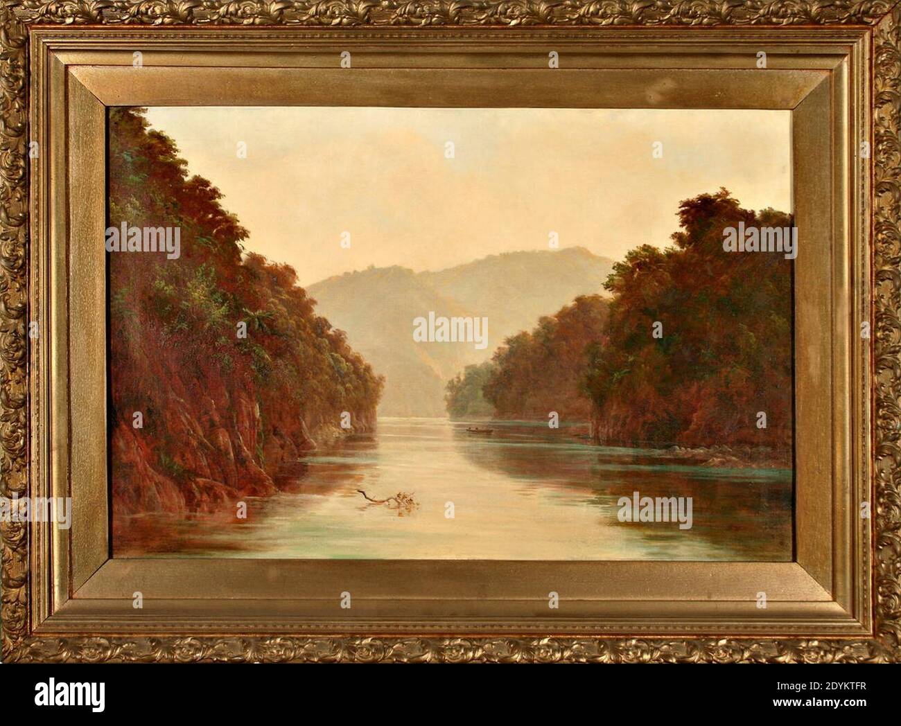 Laurence Wilson - The Gorge of the Wanganui River Stock Photo - Alamy