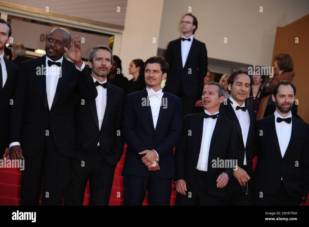 Actor Orlando Bloom, director Jerome Salle, actors Forest Whitaker and ...