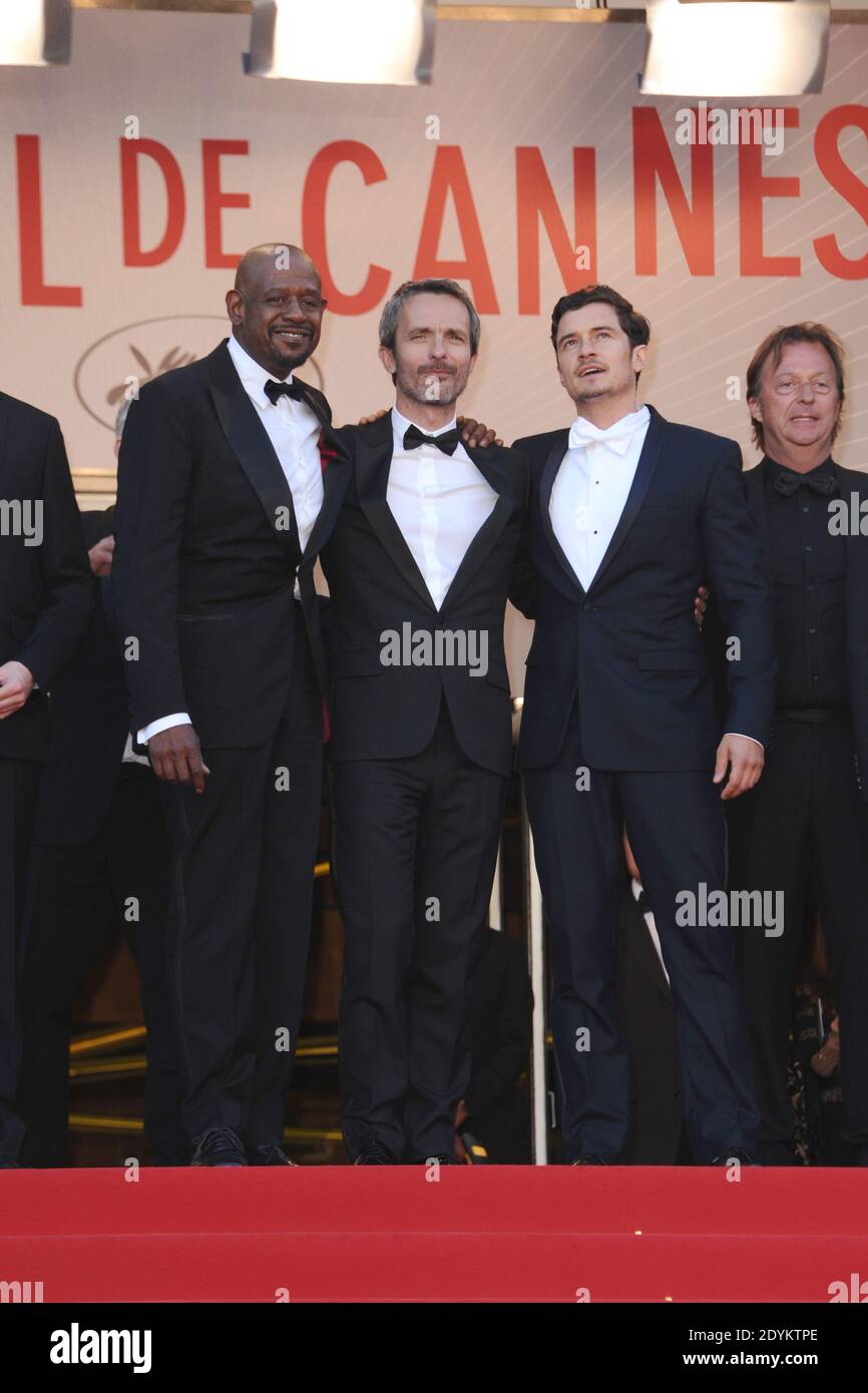 Actor Orlando Bloom, director Jerome Salle, actors Forest Whitaker and ...