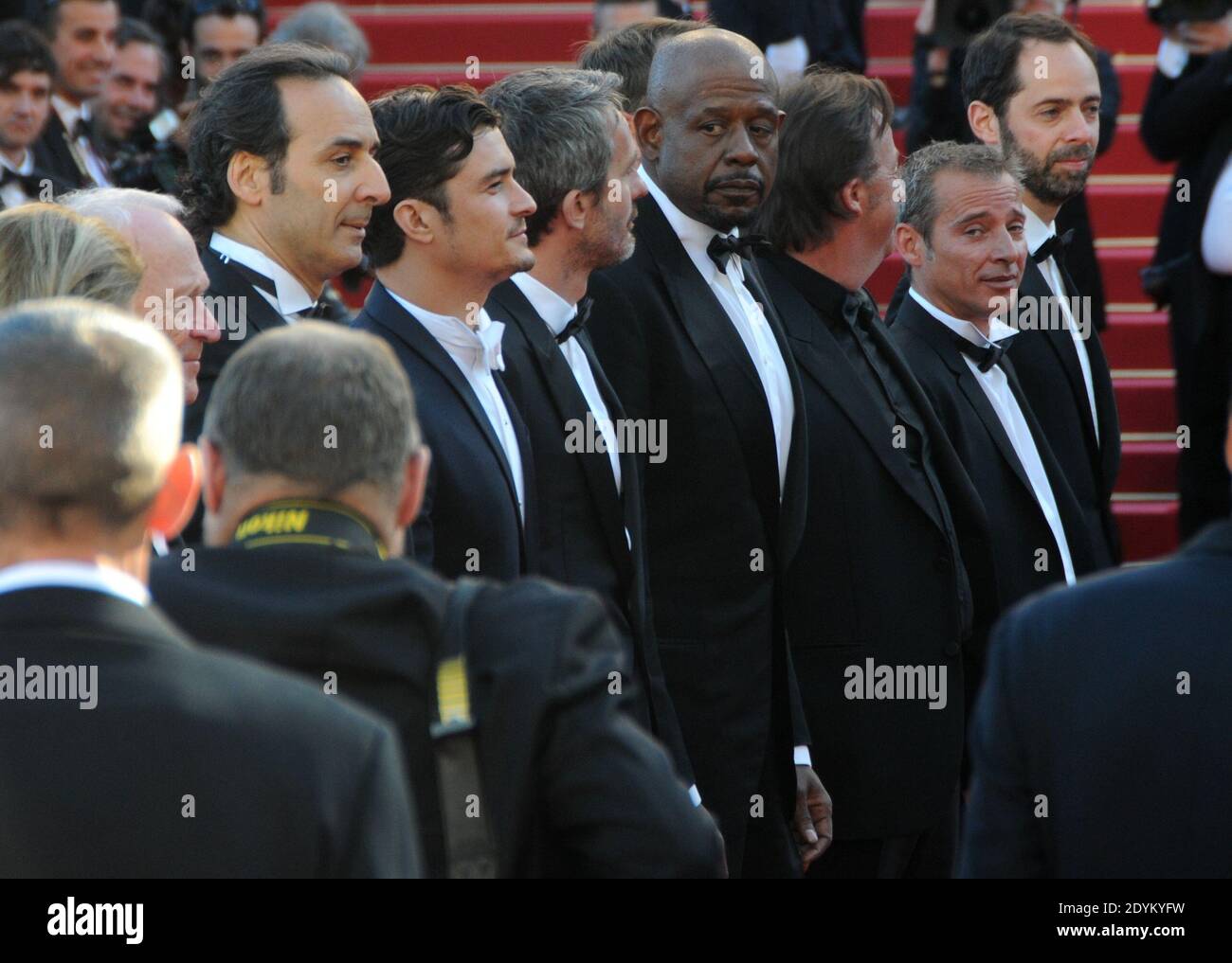 Actor Orlando Bloom, director Jerome Salle, actors Forest Whitaker and ...