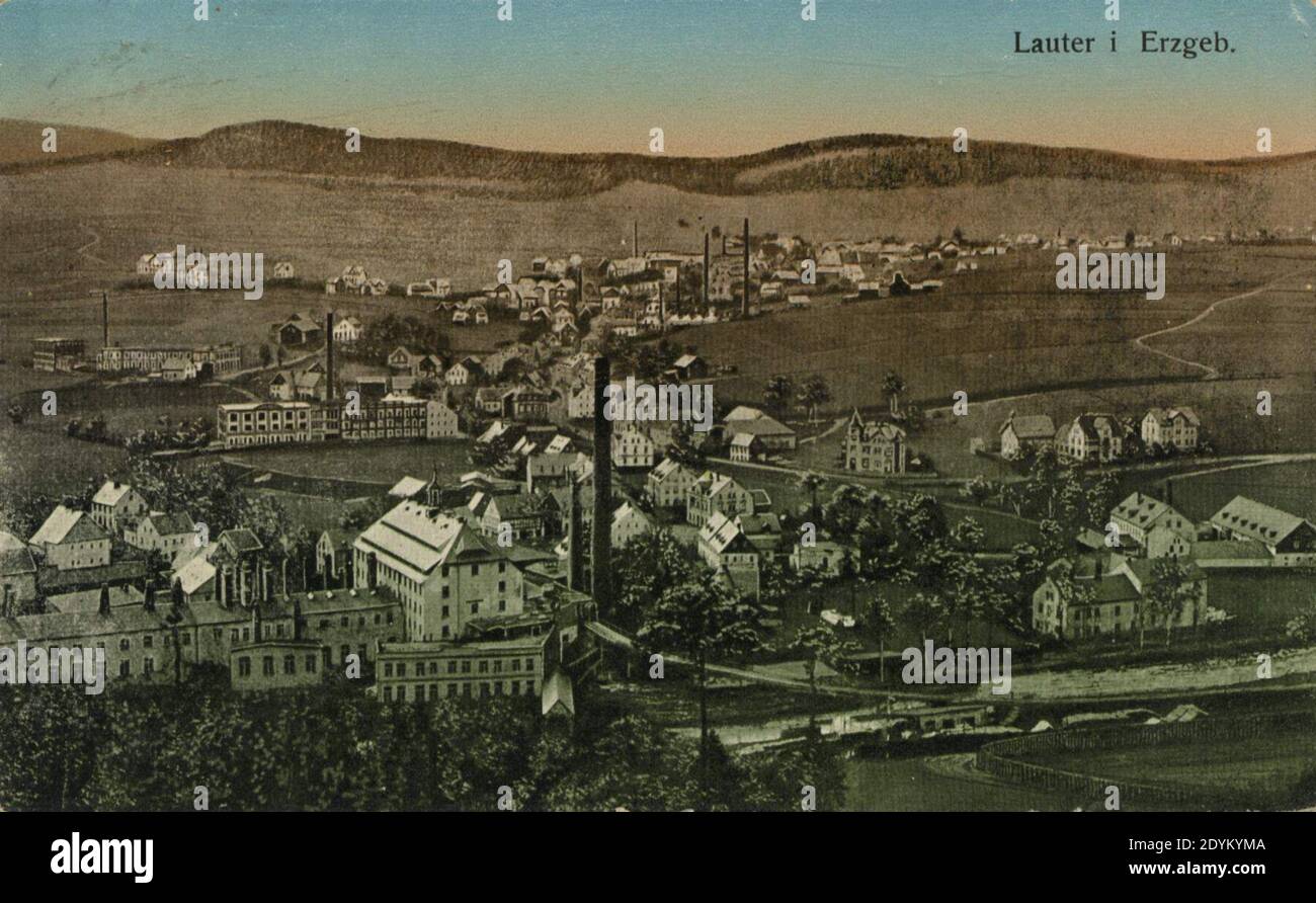 Lauter, Sachsen - Stadtansicht Stock Photo - Alamy