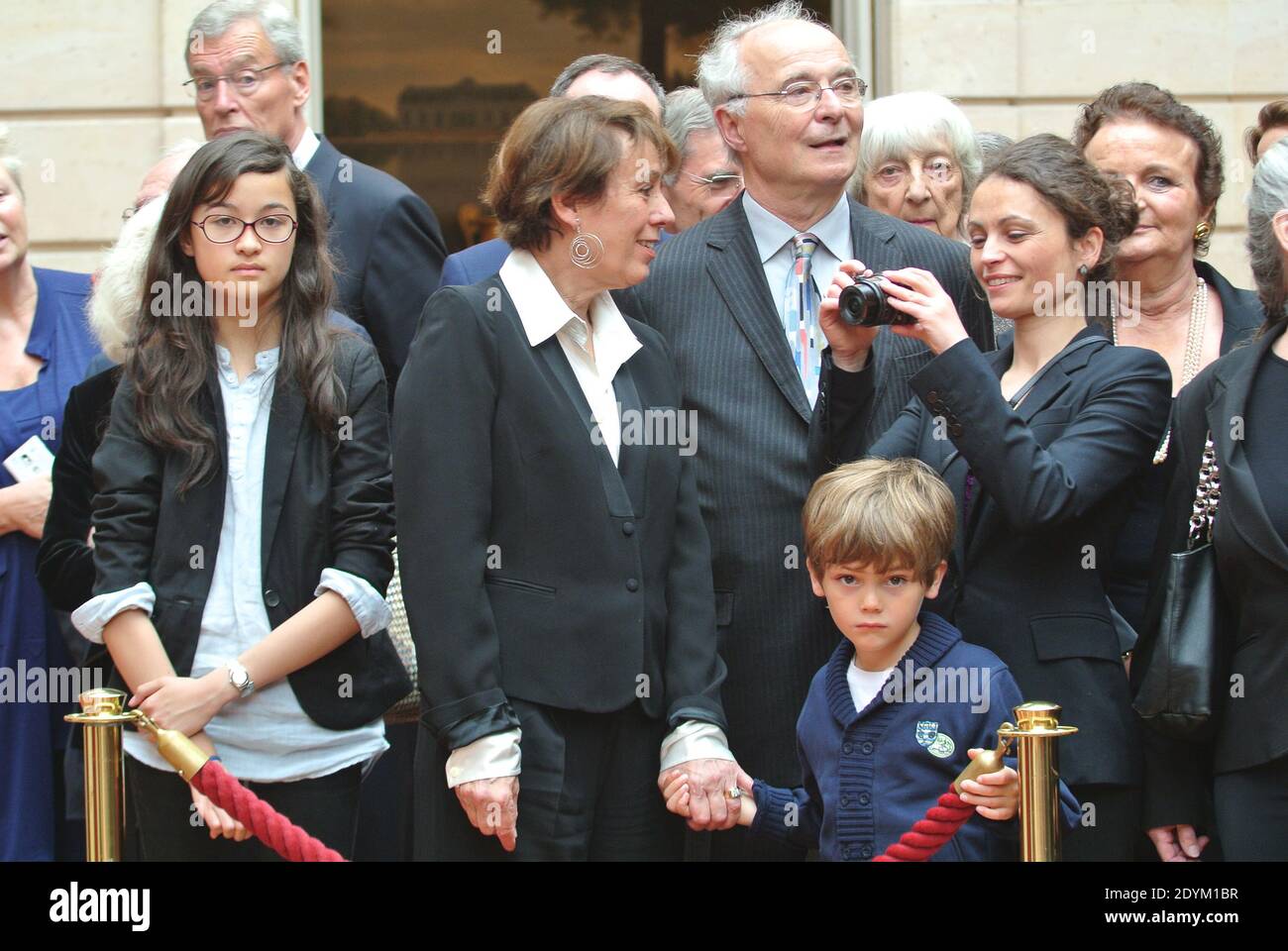 Mrs Lamy and Pascal Lamy's family seen at Legion d'Honneur medal ...