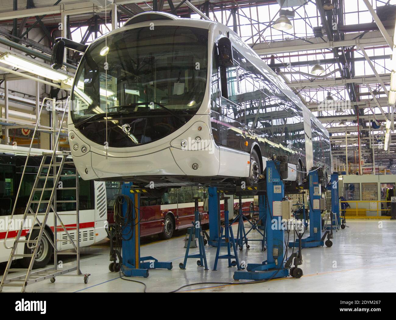 A view of the IVECO France buses assembly line in Annonay, Ardeche ...