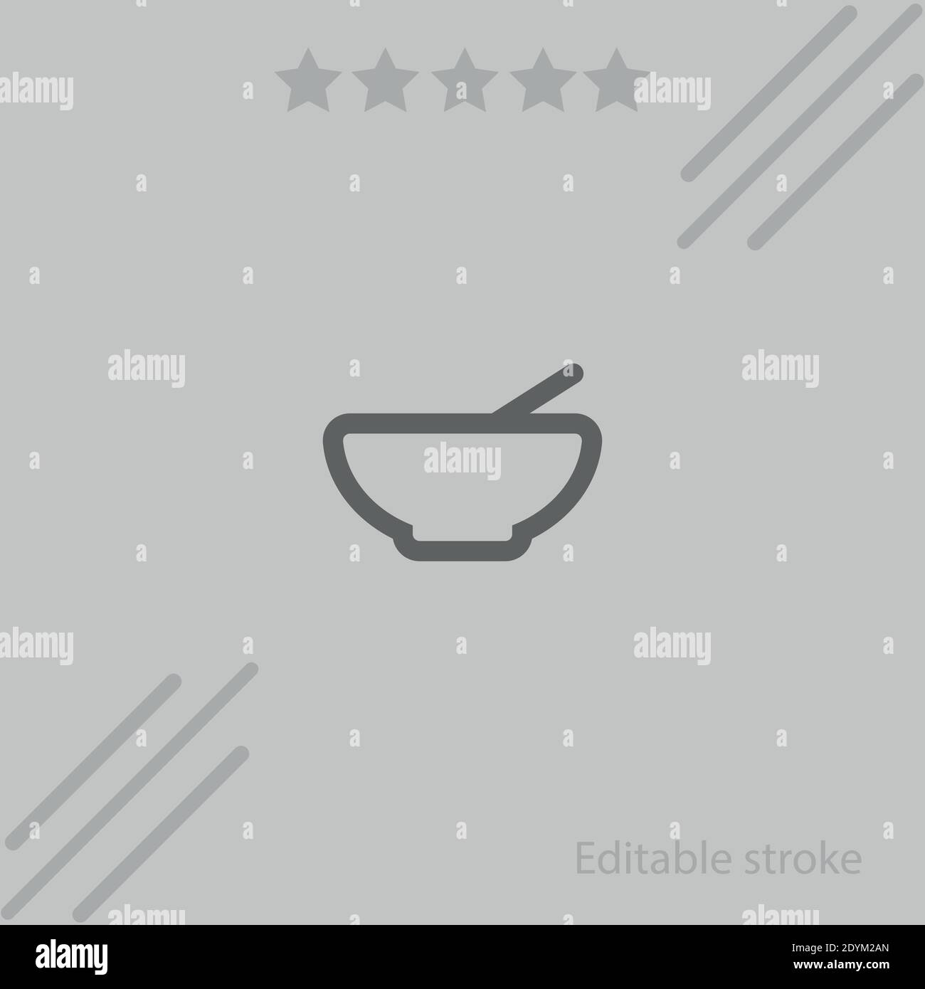 bowl outline vector icon modern simple vector illustration Stock Vector ...