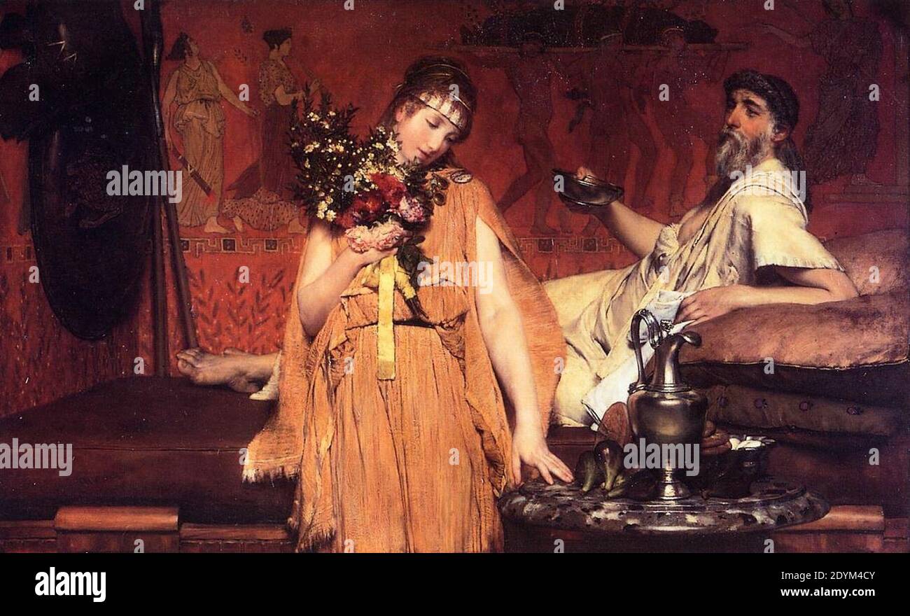 Lawrence Alma-Tadema Between Hope and Fear Stock Photo - Alamy