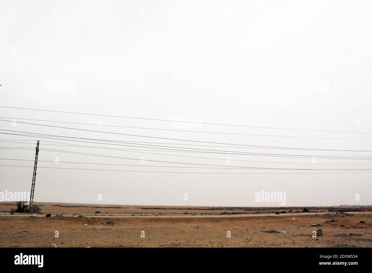 Desert near a checkpoint of Cairo Egypt Stock Photo - Alamy