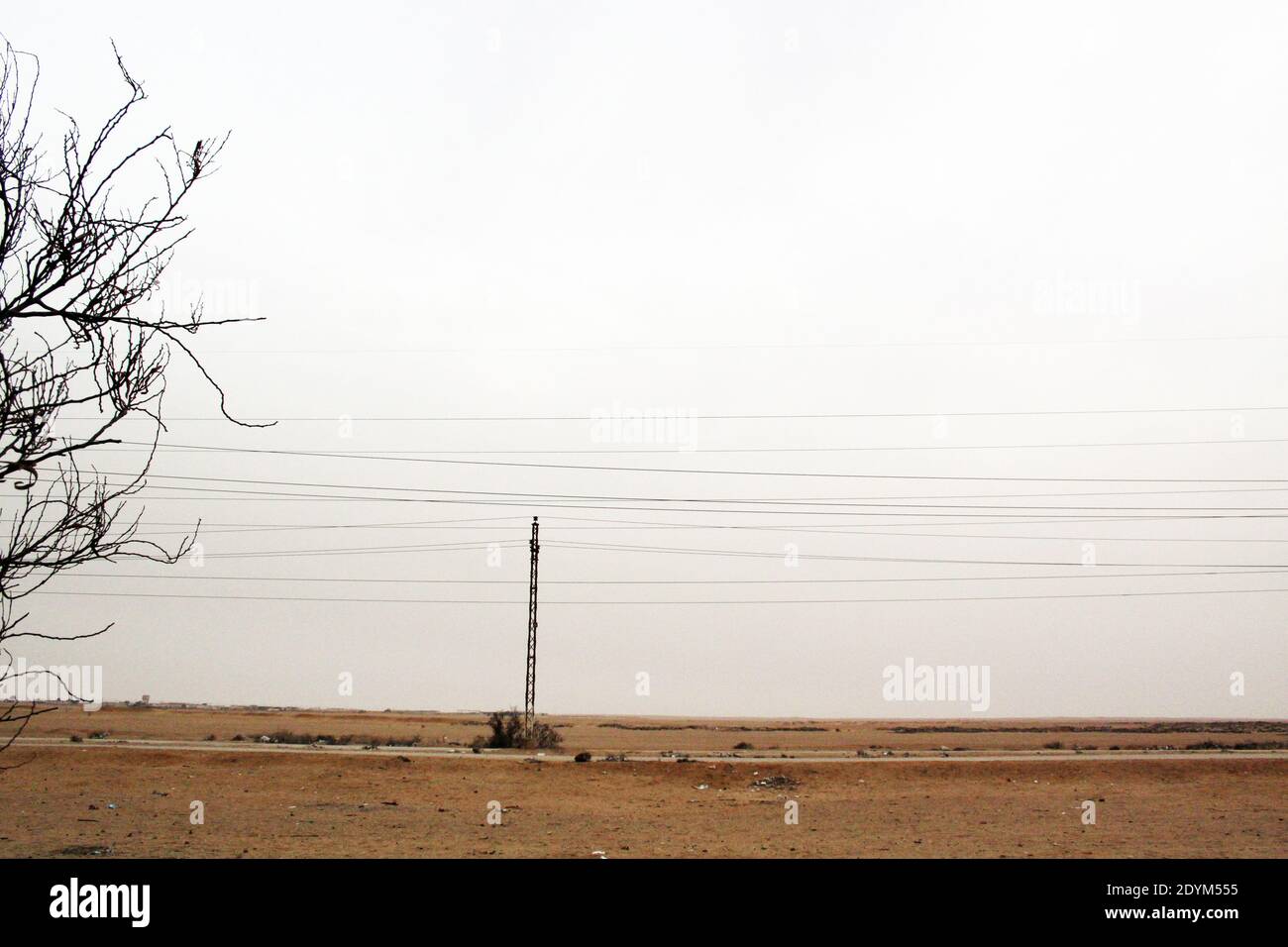 Desert near a checkpoint of Cairo Egypt Stock Photo - Alamy