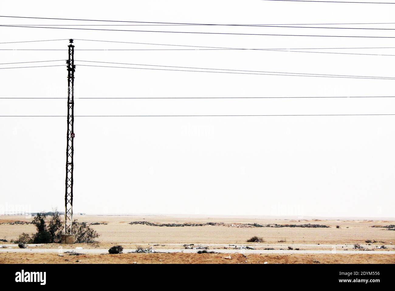 Desert near a checkpoint of Cairo Egypt Stock Photo - Alamy