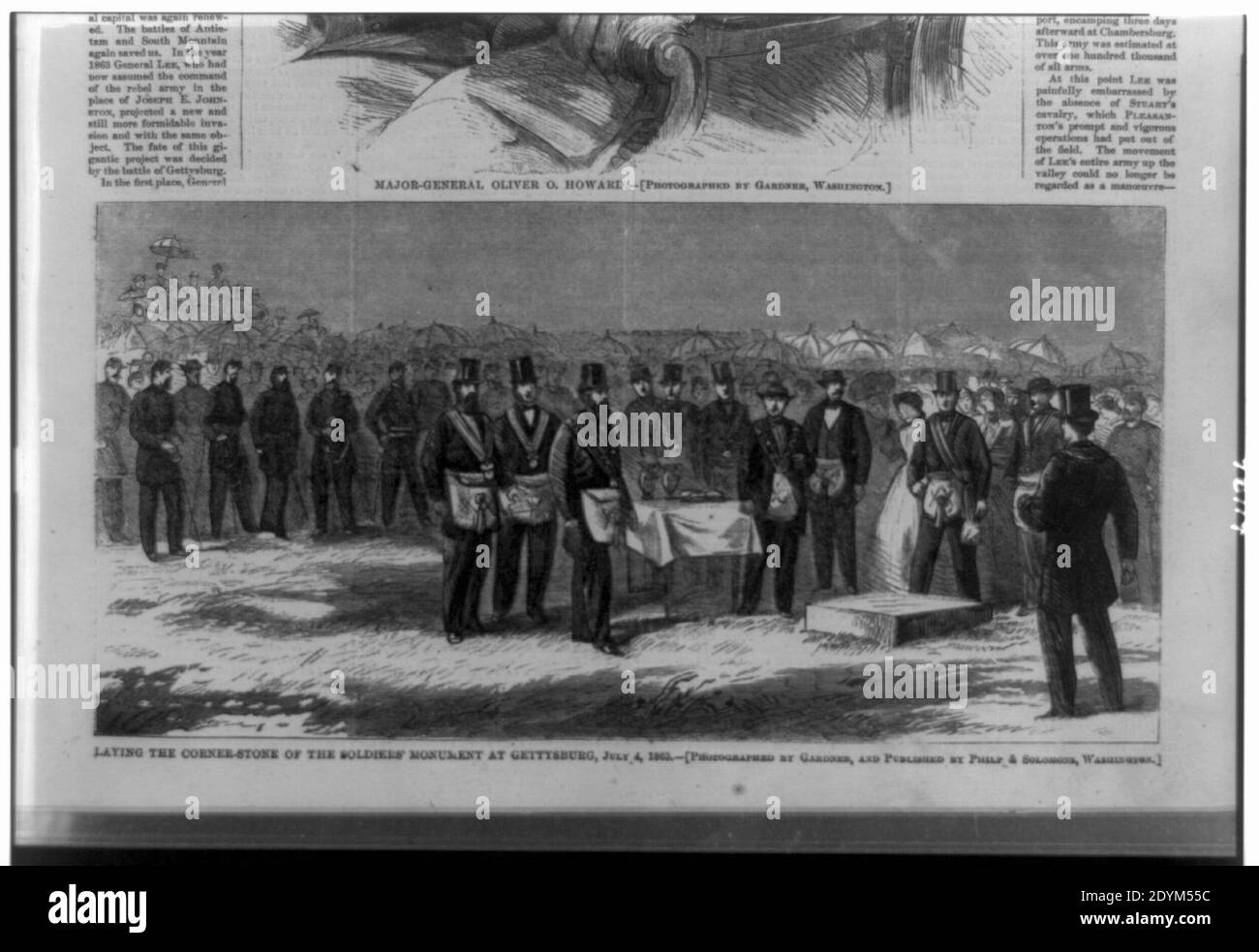 Laying the corner-stone of the Soldiers' Monument at Gettysburg, July 4 ...