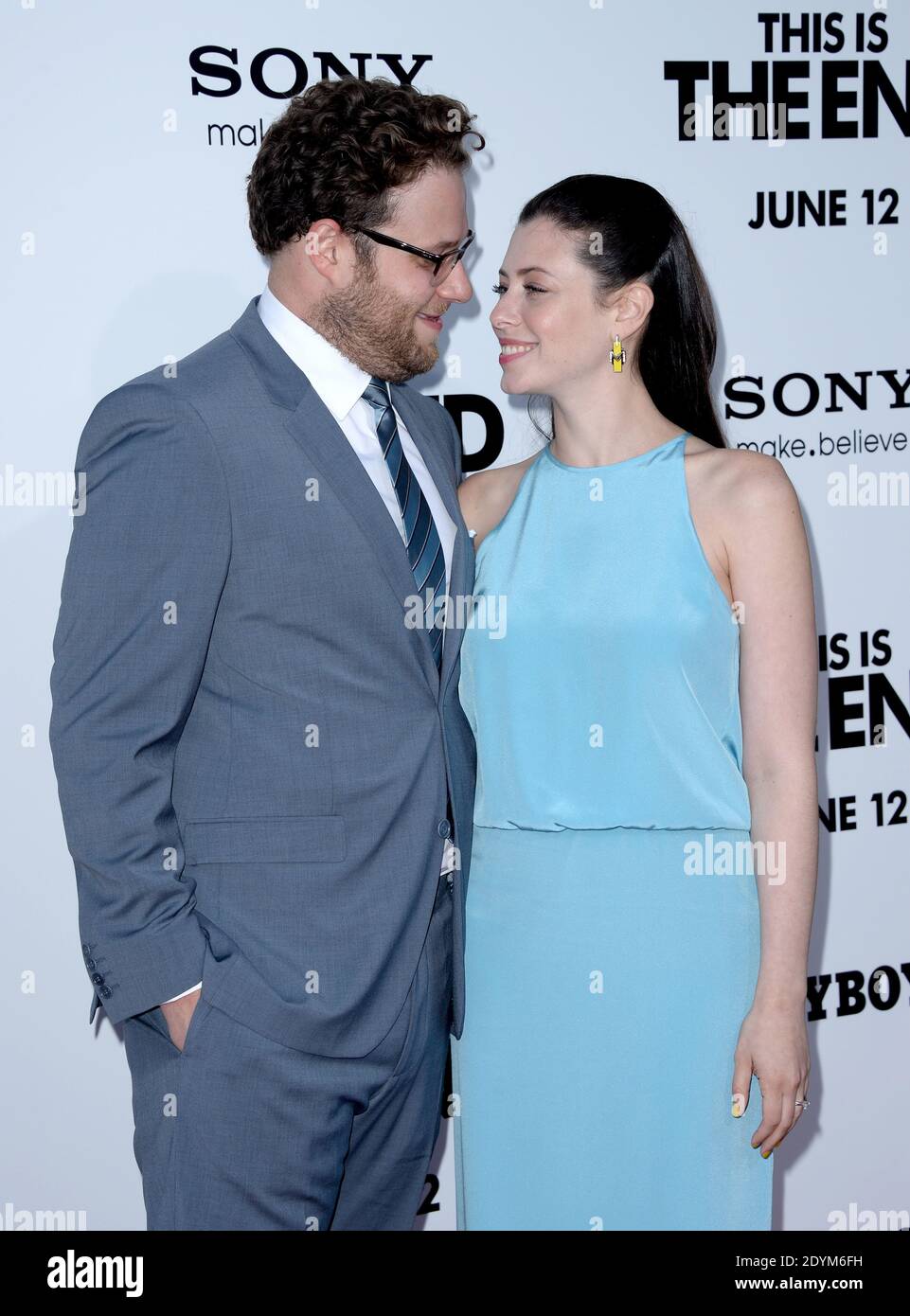 Lauren Miller and Seth Rogen attend Columbia Pictures' This Is The End ...