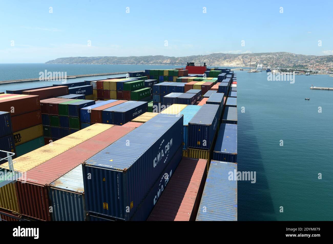 The "CMA CGM Jules Verne", the world?s largest container ship sailing ...