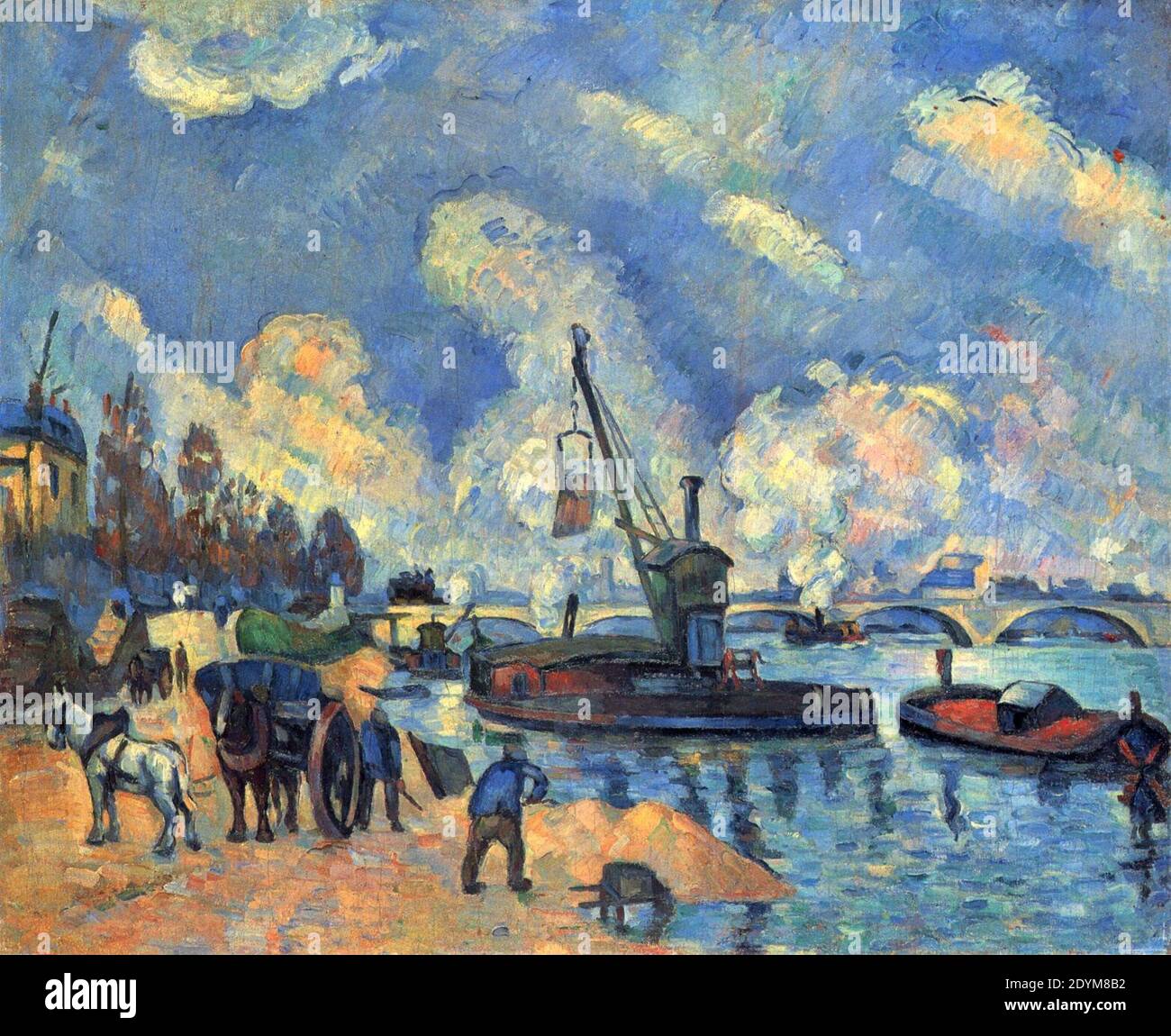 La Seine au quai d'Austerlitz, d'après Guillaumin, par Paul Cézanne ...