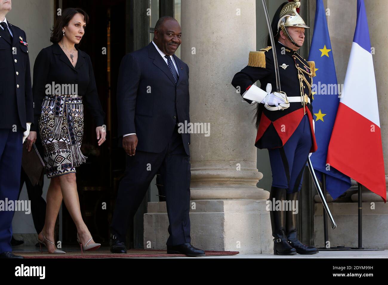 Gabonese President Ali bongo Ondimba and his wife Sylvia Ondimba Bongo ...