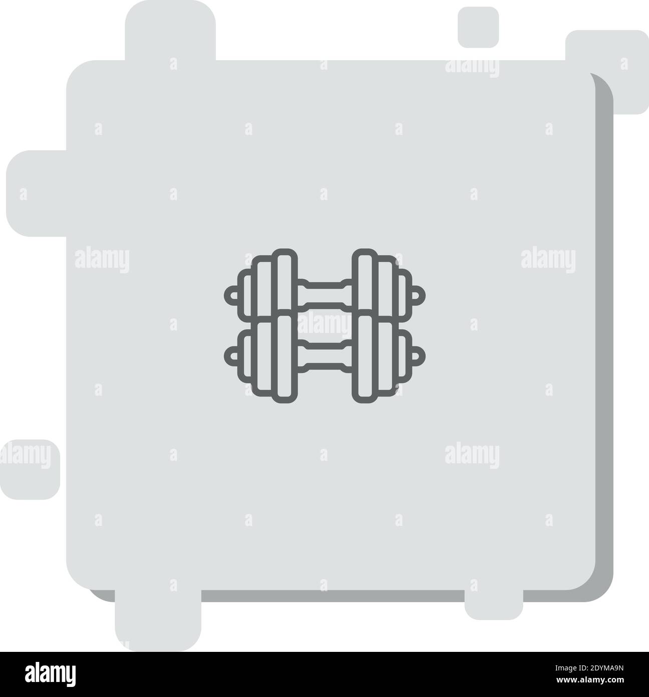 dumbbells vector icon modern simple vector illustration Stock Vector ...